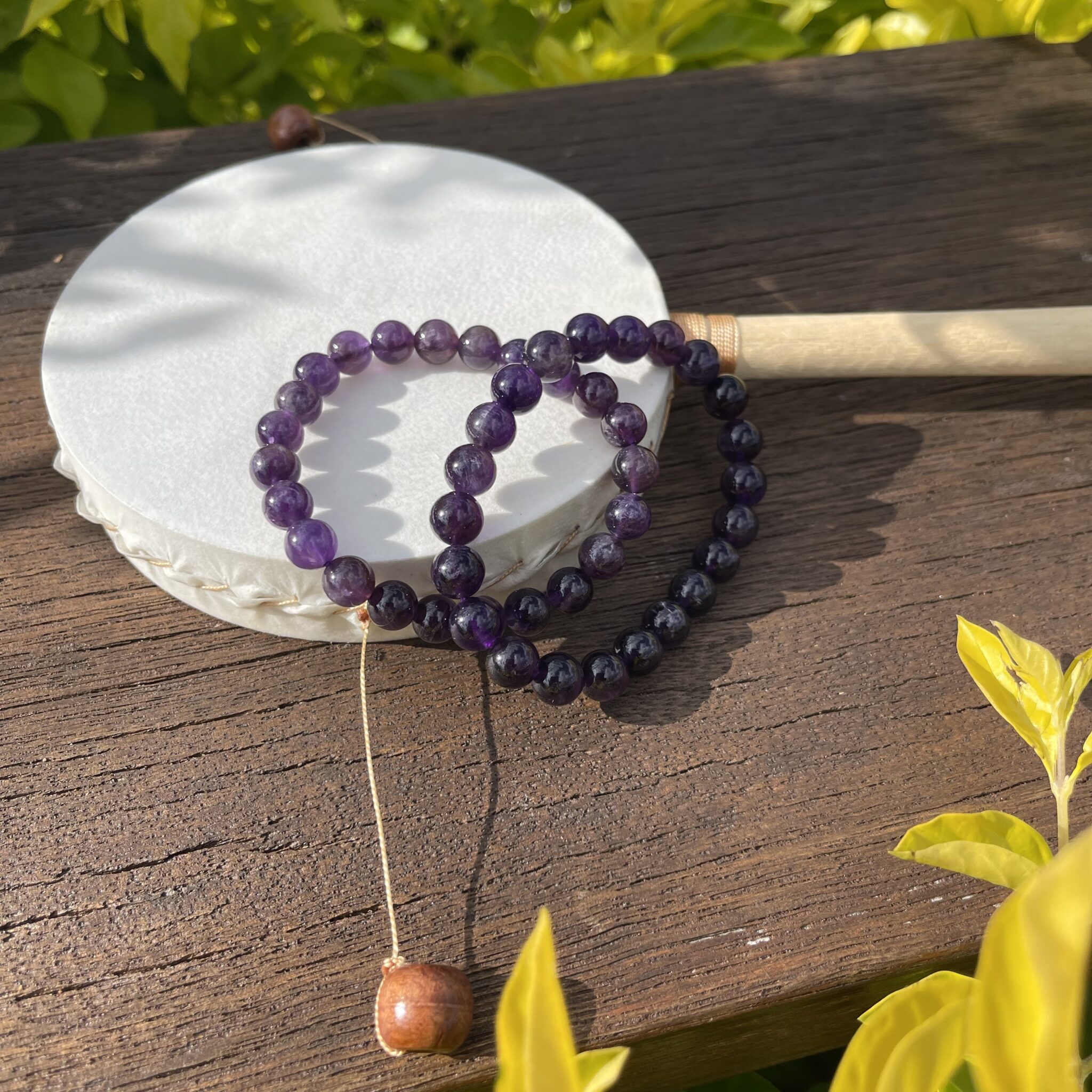 Dark Amethyst Bracelet Third eye Protection | The Crystal Cave