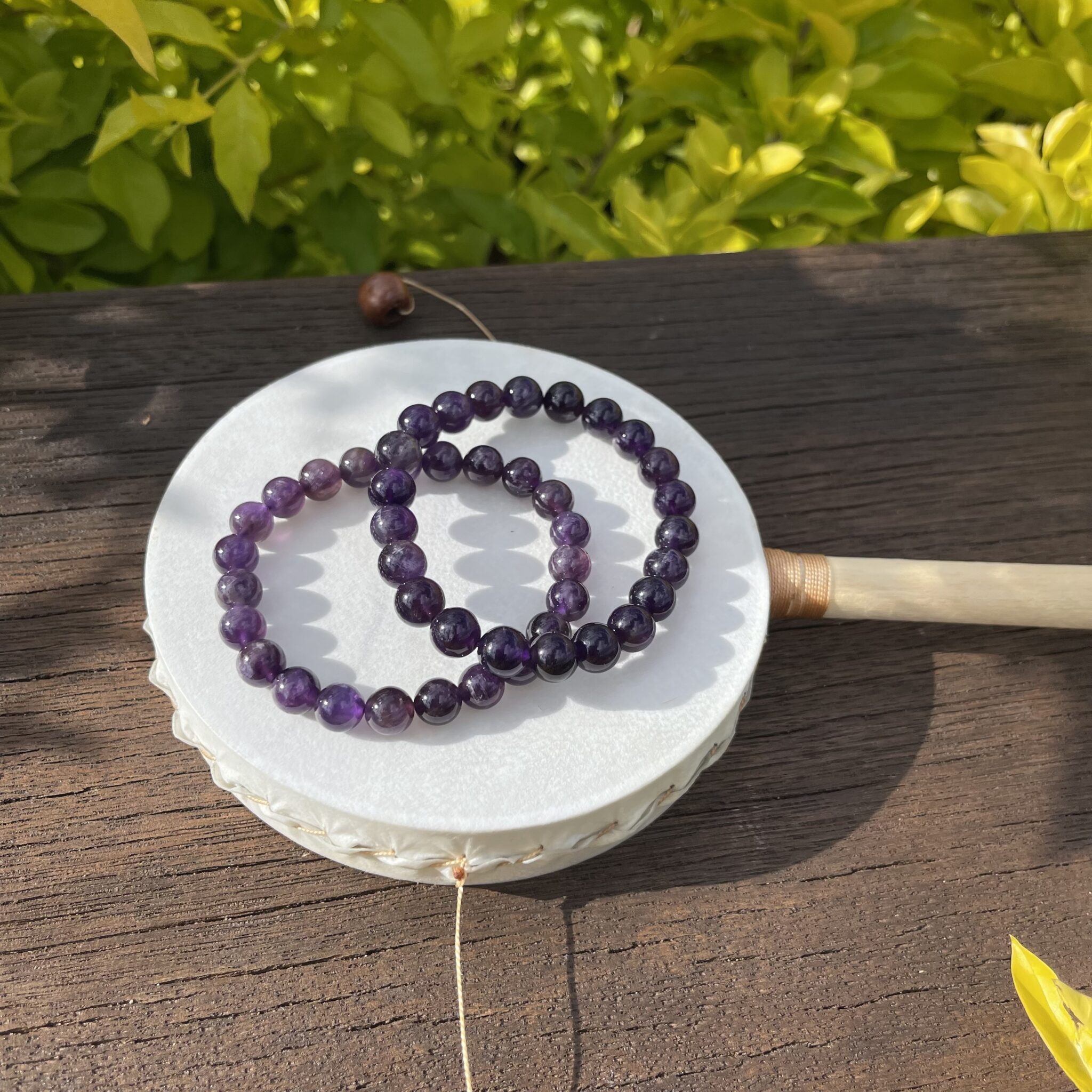 Dark Amethyst Bracelet Third eye Protection | The Crystal Cave